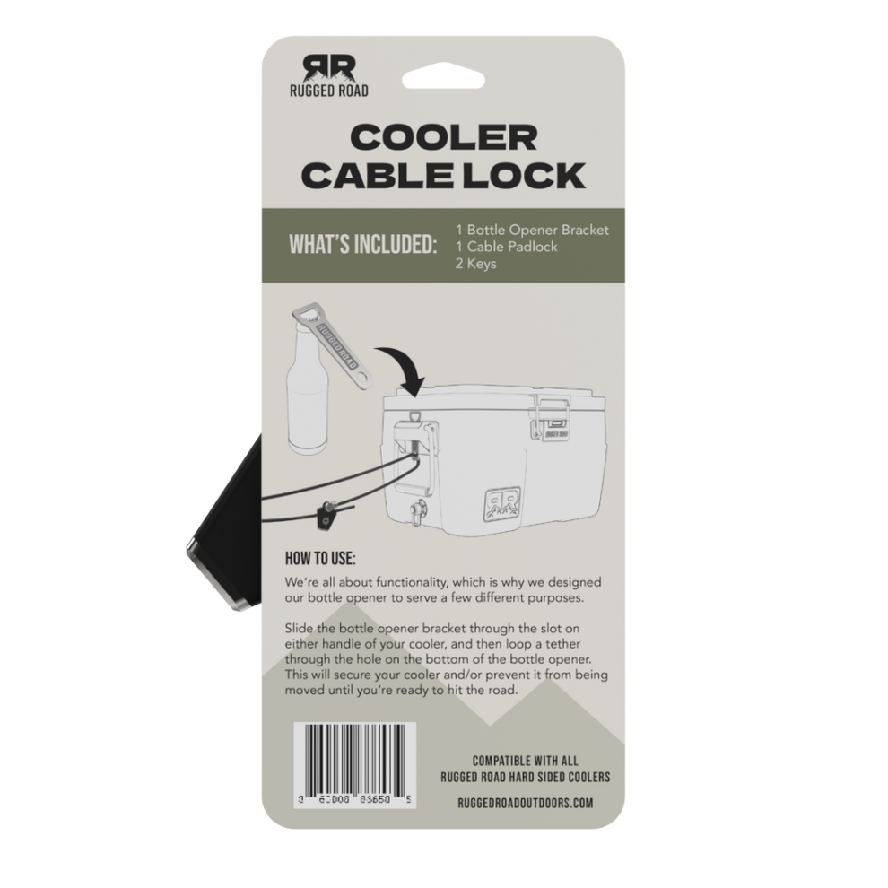 Keep Your Cooler Secure with the Rugged Road Cable Lock | Perfect for ...